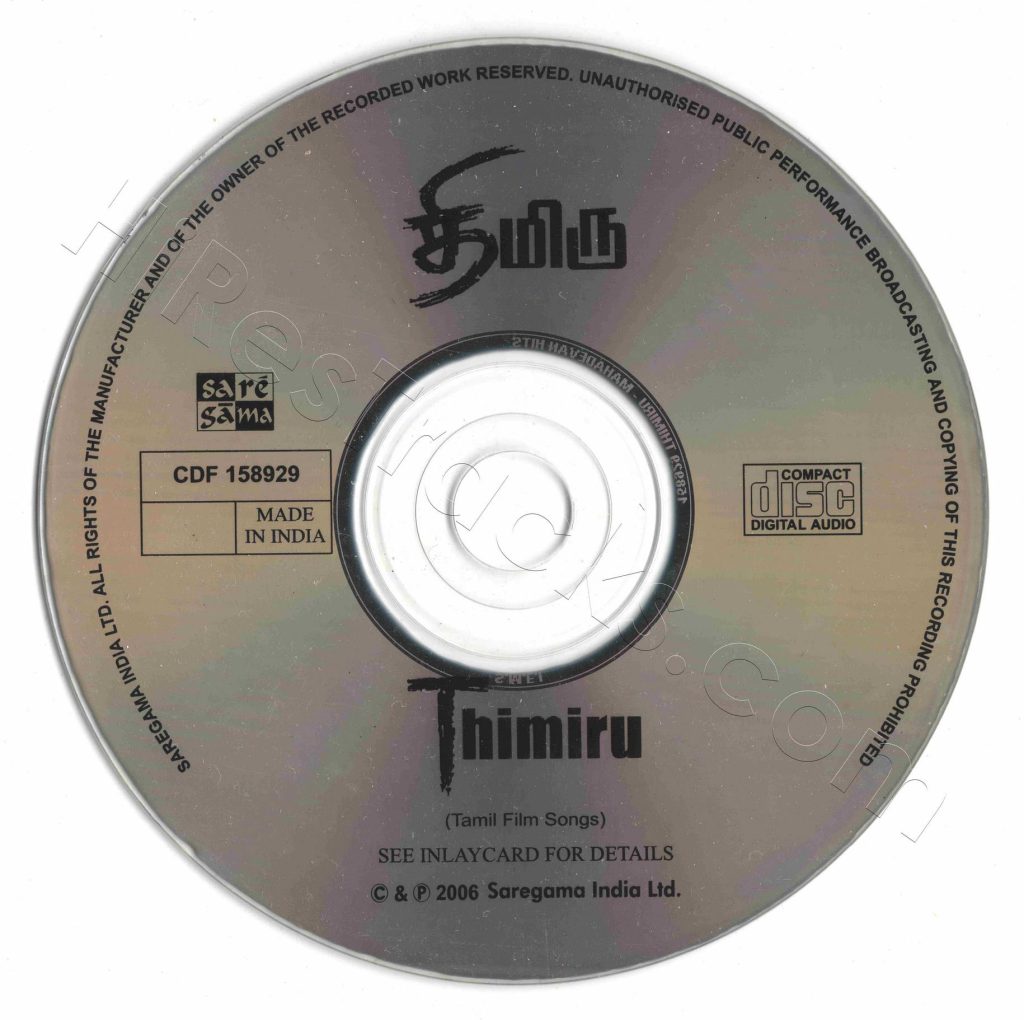 Thimiru (2006) (Yuvan Shankar Raja) [Saregama – RPG – CDF 158929] [ACD-RIP-WAV] – HiResTracks.com