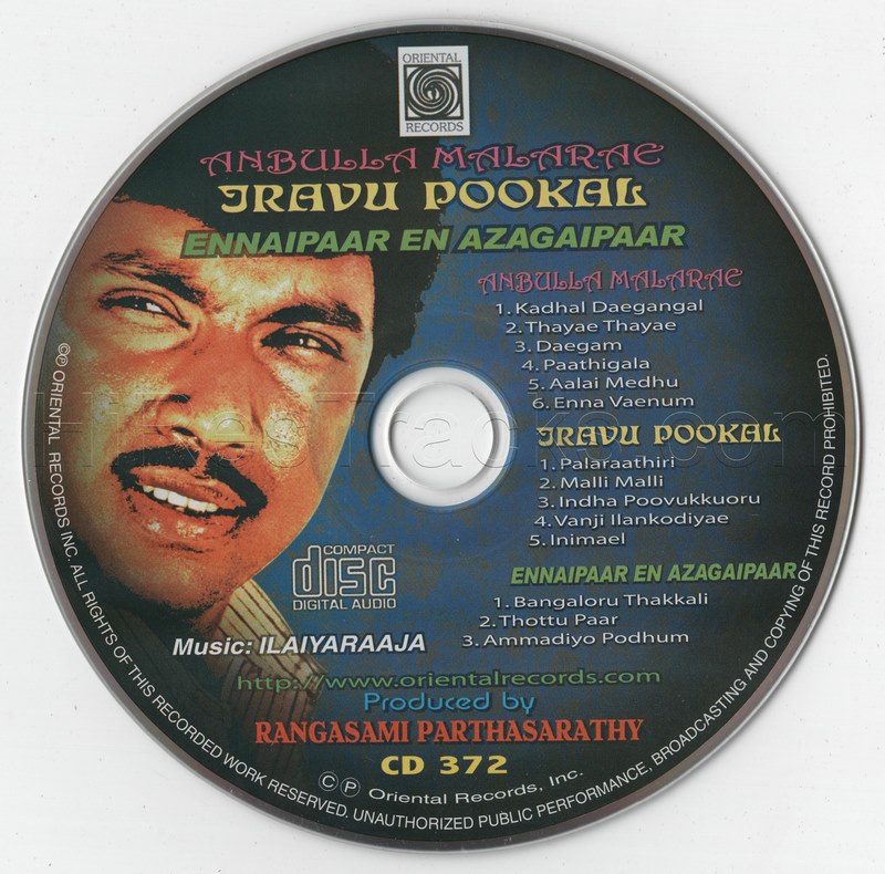 Ennai Paar Enn Azhagai Paar (1983) (Ilaiyaraaja) (Oriental Records ...