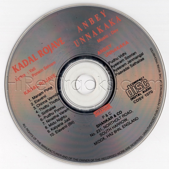 Kadhal Rojave (2000) (Ilaiyaraaja) (Shankar & CO) [ACD-RIP-WAV ...