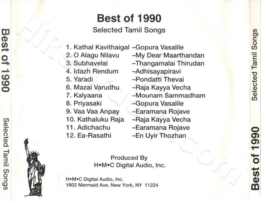 Best Of 1990 – Selected Tamil Songs (1990) (Ilaiyaraaja) [HMC – 1602 ...