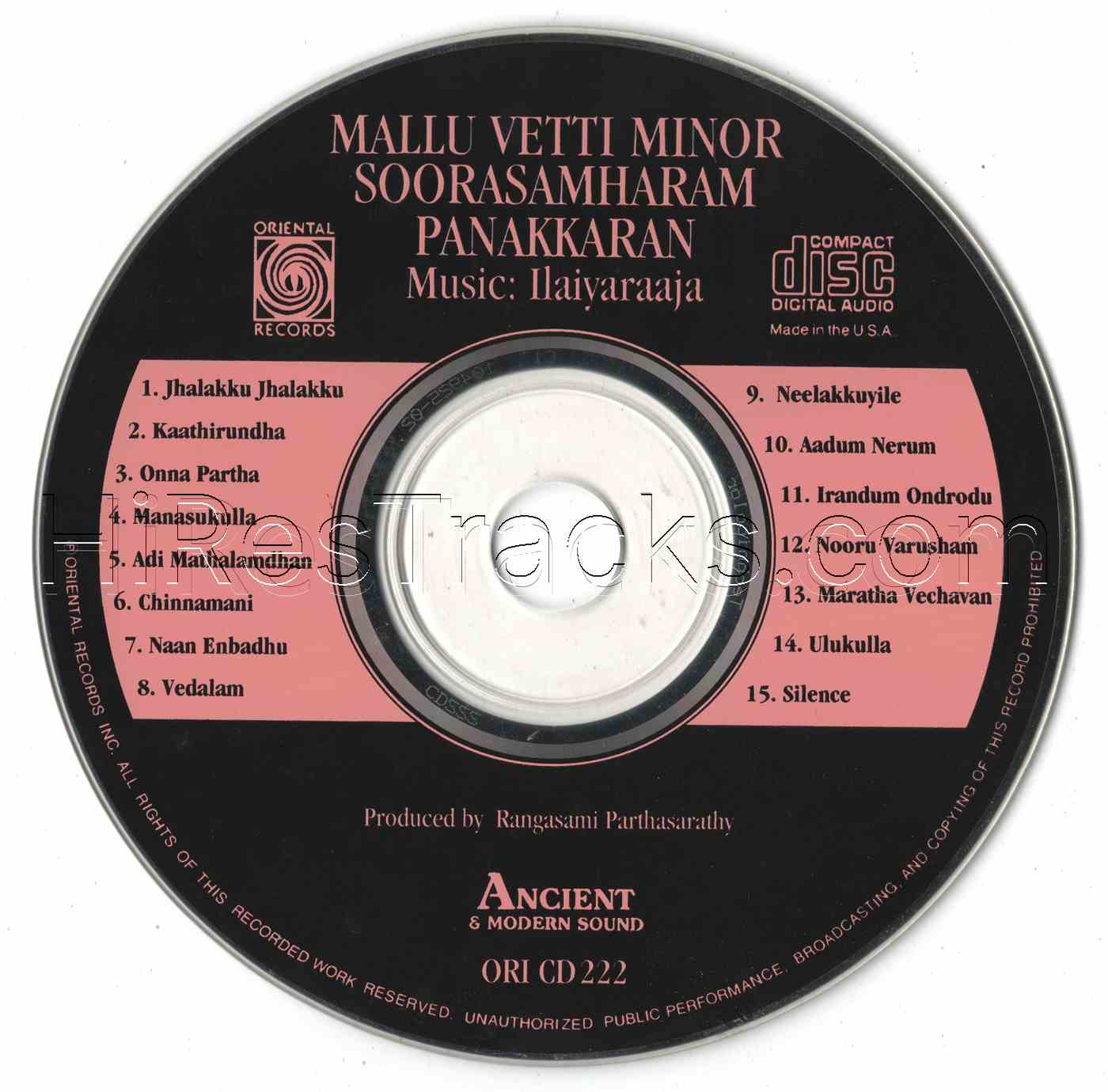 Soora Samharam (1988) (Ilaiyaraaja) [Oriental Records – ORI AAMS CD 222 ...