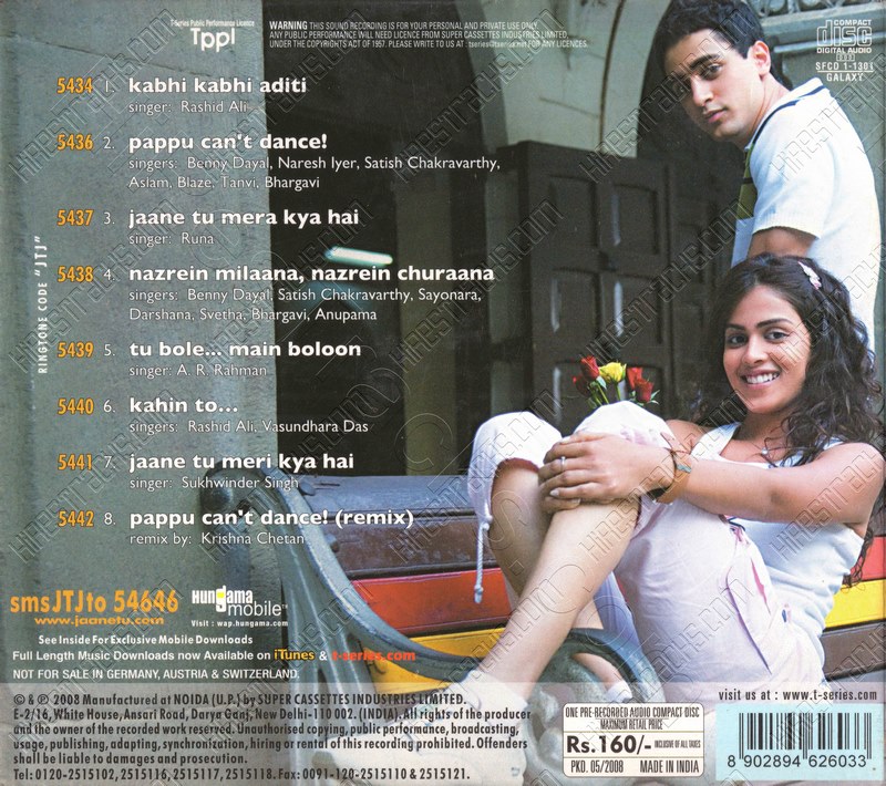 Jaane Tu Ya Jaane Na (2008) (A.R. Rahman) [T-Series – SFCD 1-1301] [ACD-RIP-WAV] – HiResTracks.com