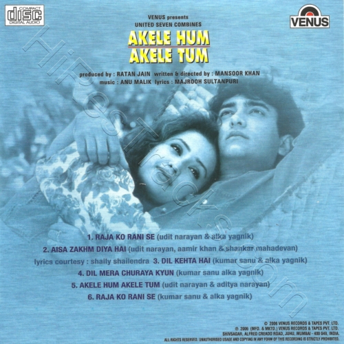 Akele Hum Akele Tum (1995) (Anu Malik) [Venus] [ACD-RIP-FLAC ...