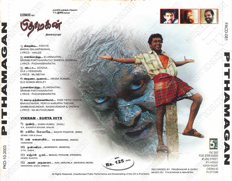 Pithamagan (2003) (Ilaiyaraaja) [Fivestar Audio – FACD 081] [ACD-RIP ...