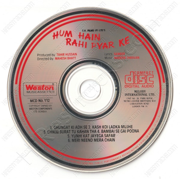 Hum Hain Rahi Pyar Ke (1992) (Nadeem Shravan) [Melody – MCD No – 112 ...