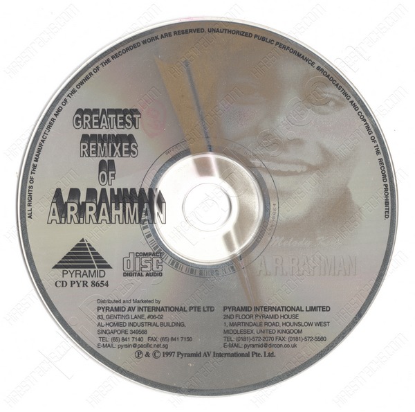 Greatest Remixes Of A.R. Rahman (1999) (A.R. Rahman) [Pyramid – CD PYR ...