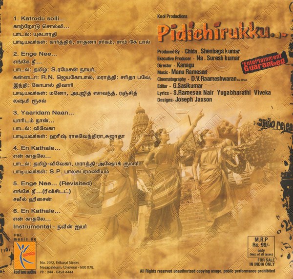 Pidichirukku (2008) (Manu Ramesan) [Kool Tune Audios – KTCD 001] [ACD ...